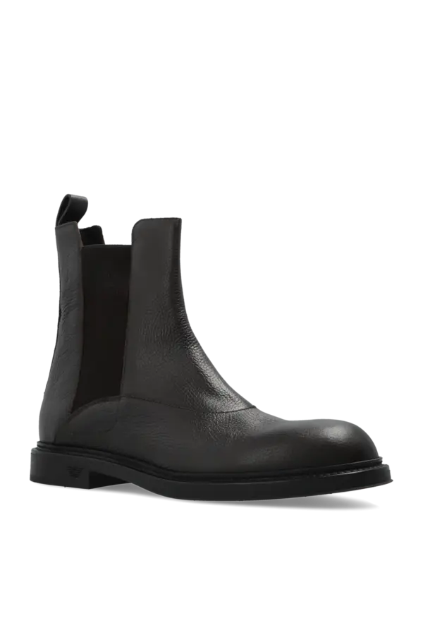 Emporio Armani Leather Chelsea Boots