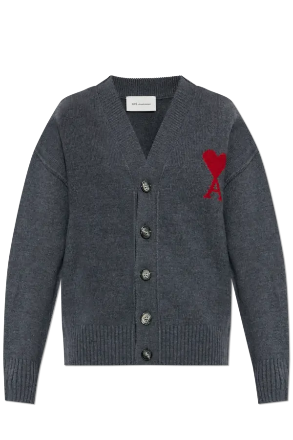 Ami Wool Cardigan - Grey