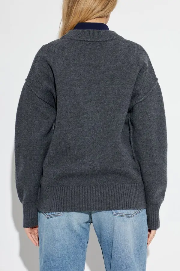 Ami Wool Cardigan - Grey
