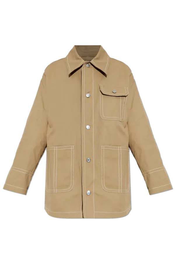 AMI Paris Jacket With Pockets - Beige