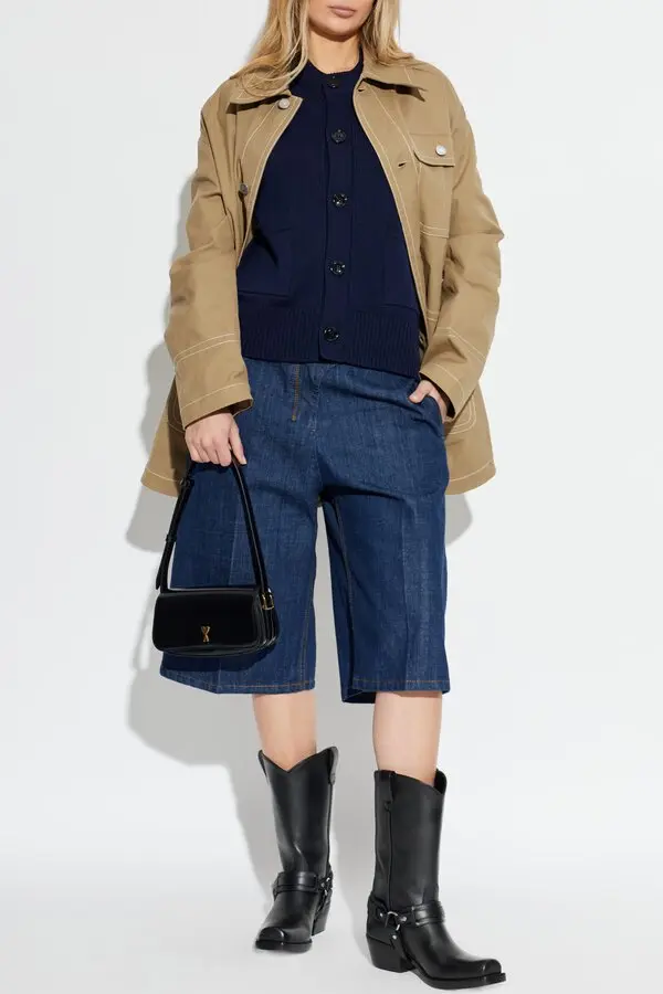 AMI Paris Jacket With Pockets - Beige