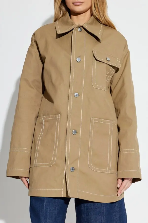 AMI Paris Jacket With Pockets - Beige