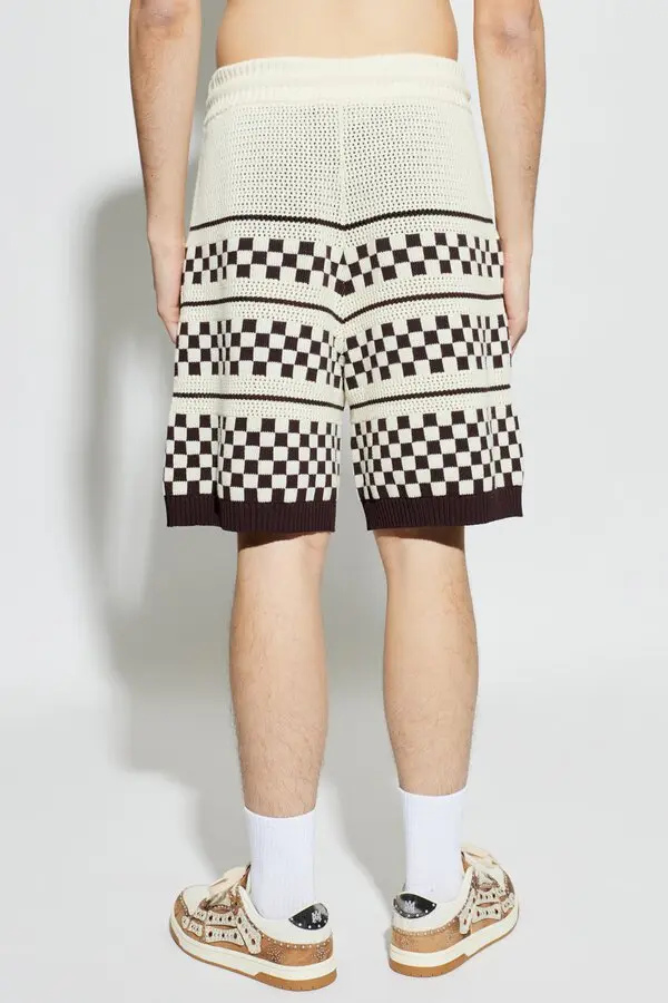 Amiri Patch Knit Shorts - Cream