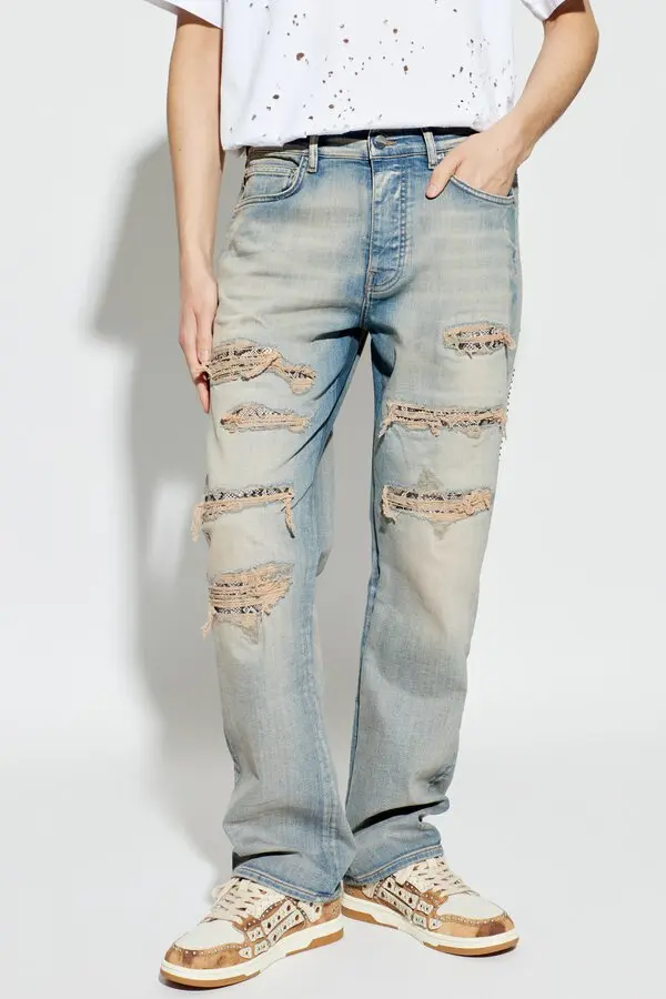 Amiri Vintage-effect Straight Leg Jeans