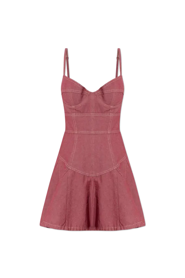 Dsquared2 Off-shoulder Denim Dress - Pink