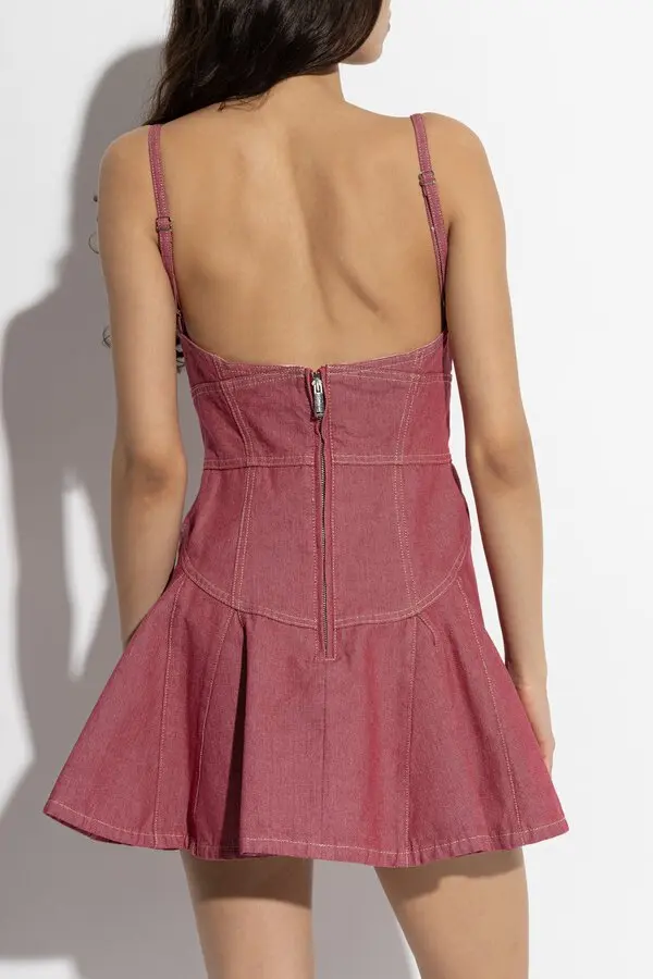 Dsquared2 Off-shoulder Denim Dress - Pink