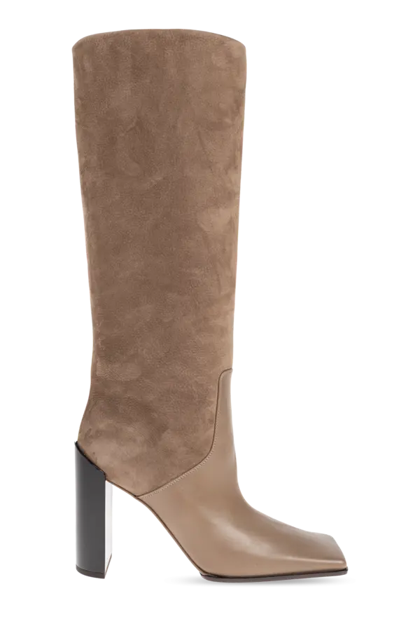 Alaïa Heeled Knee High Boots - Brown