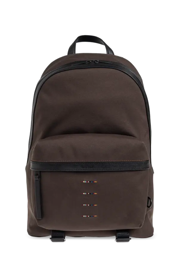 Paul Smith Logo Backpack - Brown