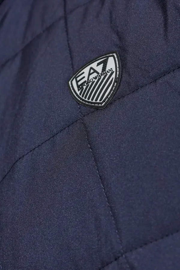 EA7 Quilted Jacket With Stand-up Collar