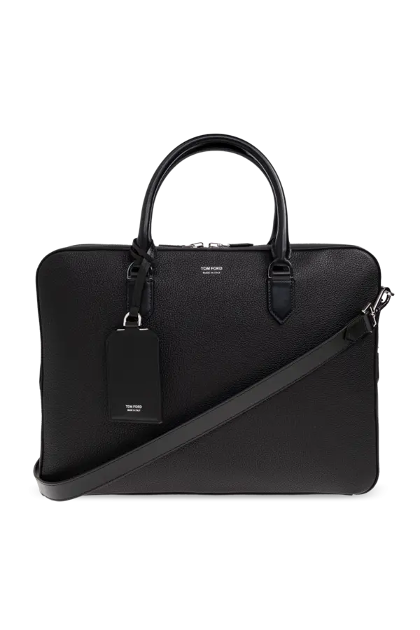 TOM FORD Leather Briefcase - Black
