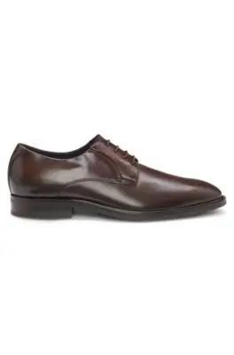 BOSS Smooth Leather Derby Shoes - Brown