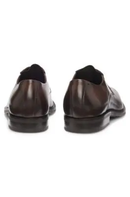 BOSS Smooth Leather Derby Shoes - Brown