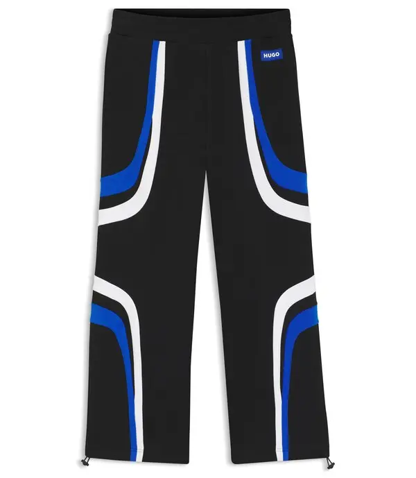 Hugo Stretch-cotton Tracksuit Bottoms With Colourful Panelling