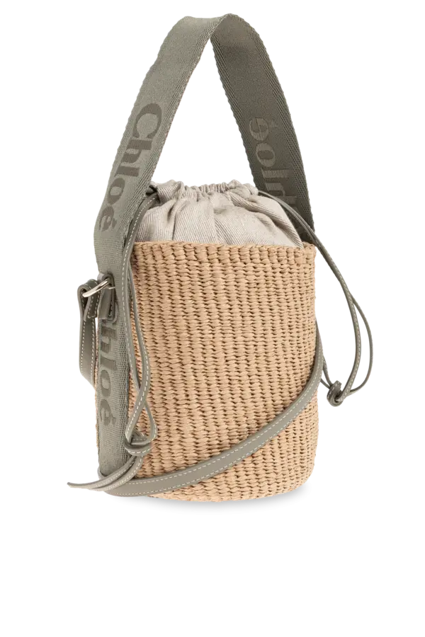 Chloé Woody Small Shoulder Bag - Beige