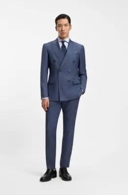BOSS Slim-fit Shirt In Cotton Twill - Light Blue