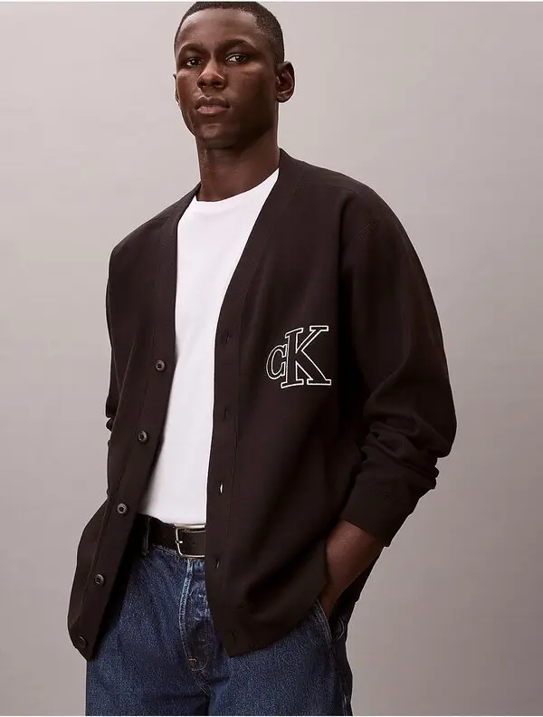 Calvin Klein Monogram Relaxed Fit Cardigan