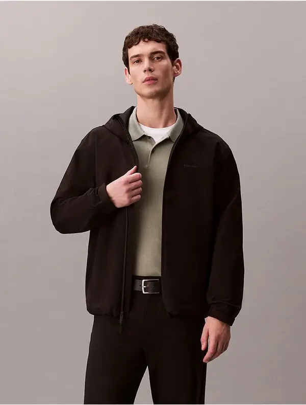Calvin Klein Tech Windbreaker Jacket - Black