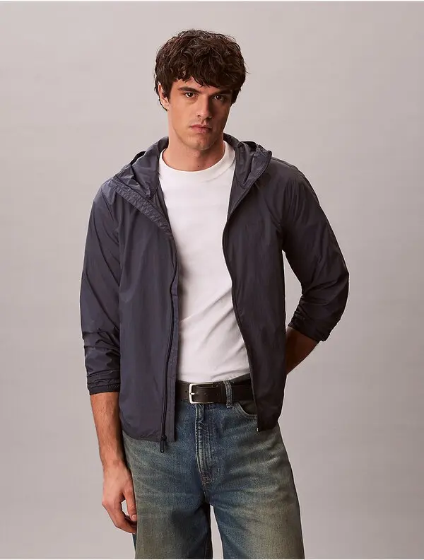 Calvin Klein Nylon Windbreaker Jacket - Blue Nights