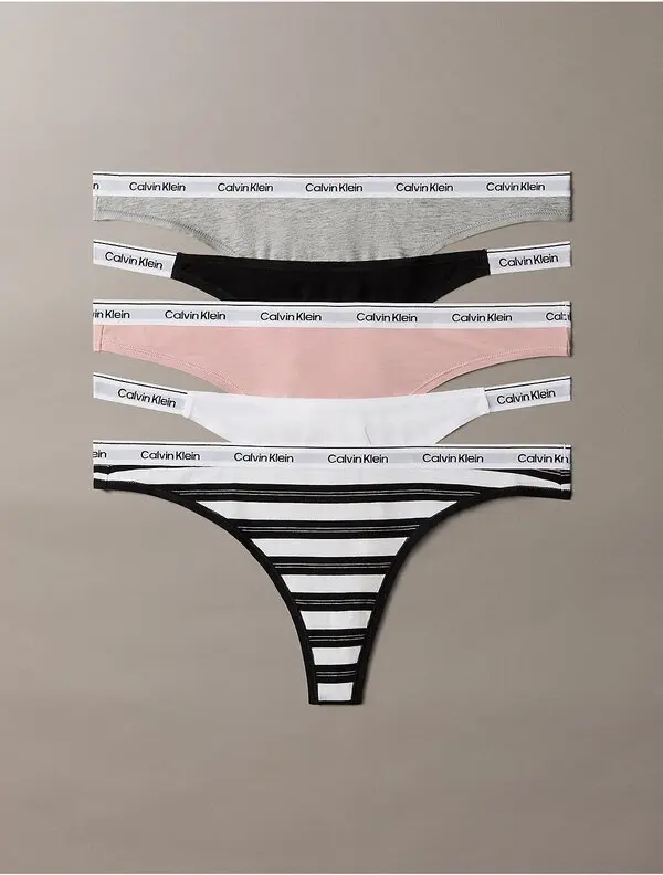 Calvin Klein Icon Logo 5-pack Mixed Thong - Multi