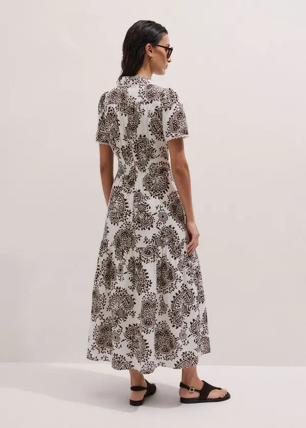 ME+EM Cheesecloth In-full-bloom Print Maxi Dress