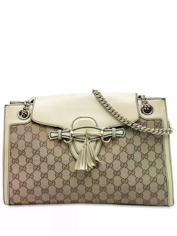 Gucci Large Gg Canvas Emily Shoulder Bag - Brown