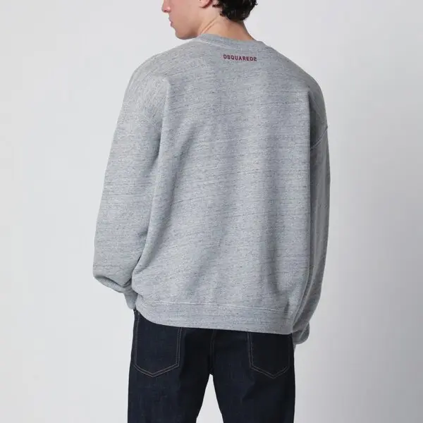 Dsquared2 Mélange Logo Embroidery Sweatshirt - Grey