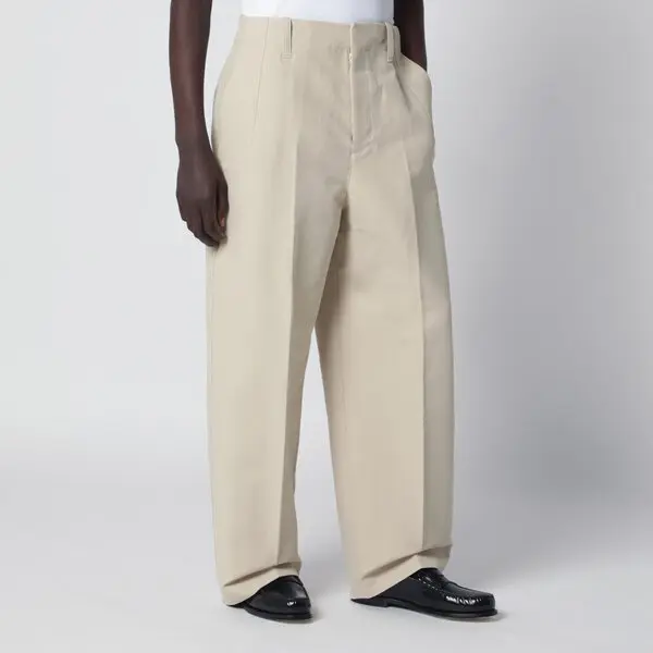Jacquemus Pastro Cotton Canvas Trousers - Beige