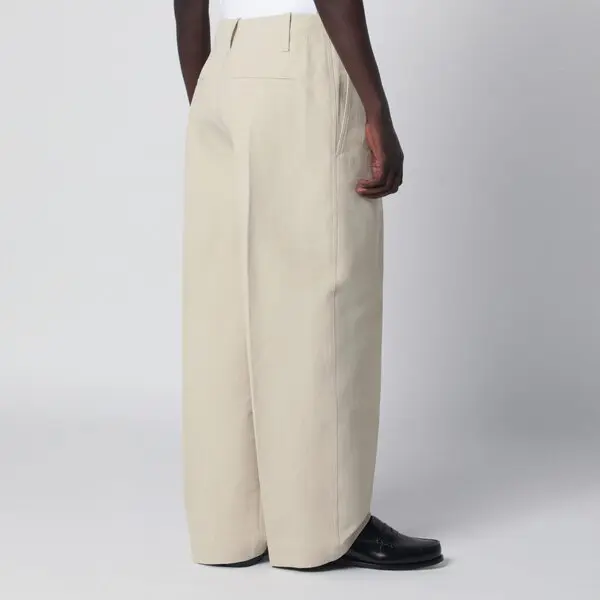 Jacquemus Pastro Cotton Canvas Trousers - Beige