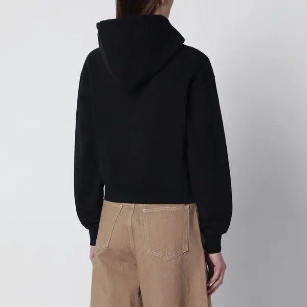 Jacquemus Hoodie With Embroidered Logo - Black