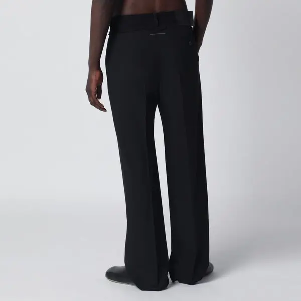 MAISON MARGIELA Wool-blend Trousers - Black