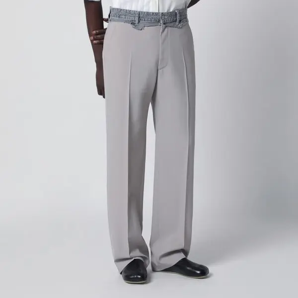 MAISON MARGIELA Wool-blend Trousers - Grey