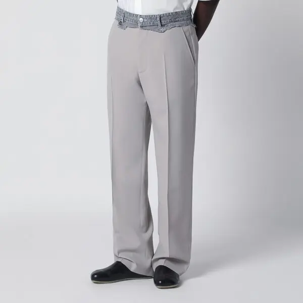 MAISON MARGIELA Wool-blend Trousers - Grey