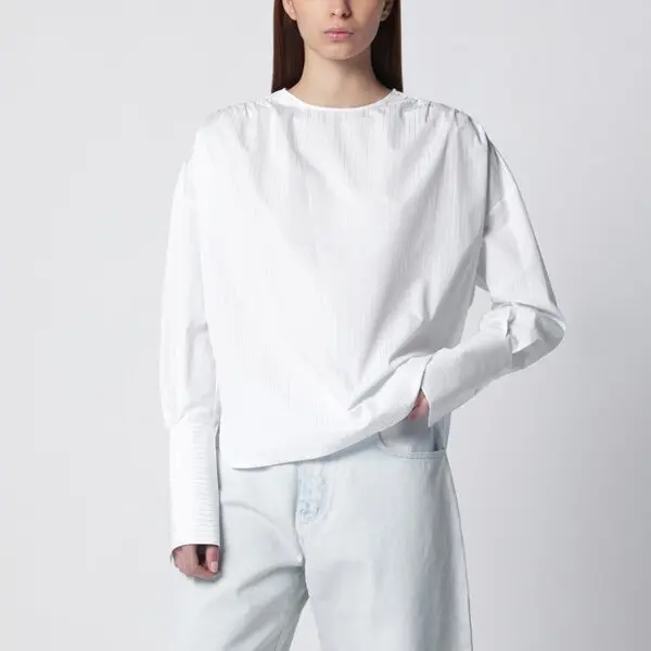 Alaïa Poplin Blouse With Ruffles