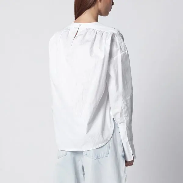 Alaïa Poplin Blouse With Ruffles