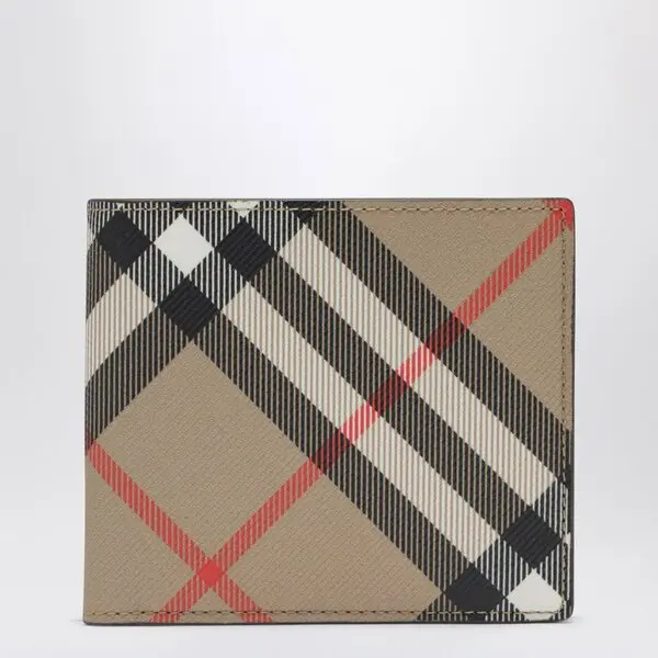Burberry Check-pattern Wallet - Beige