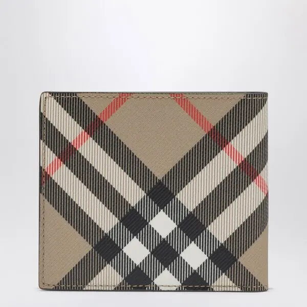 Burberry Check-pattern Wallet - Beige
