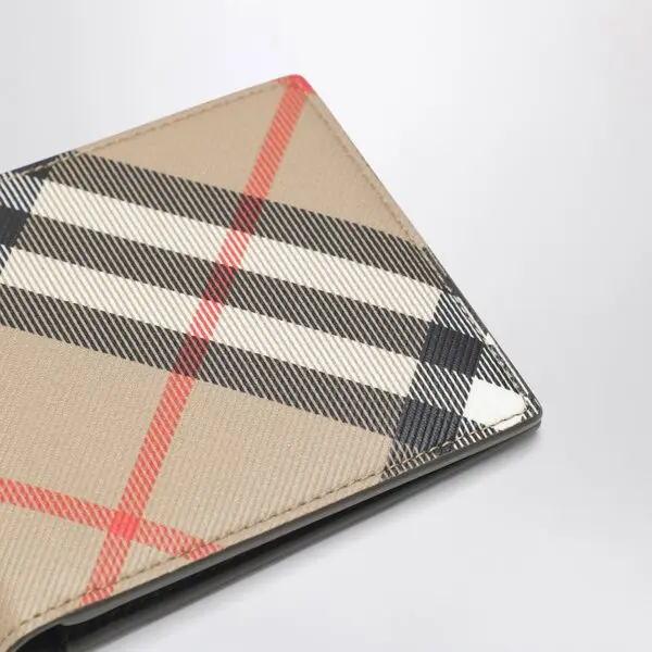 Burberry Check-pattern Wallet - Beige