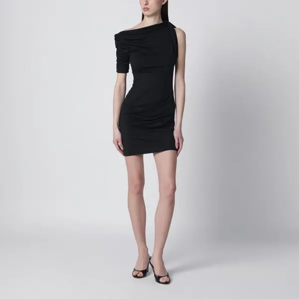 Jacquemus Draped Mini Dress - Black
