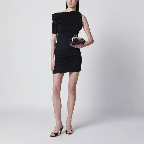 Jacquemus Draped Mini Dress - Black