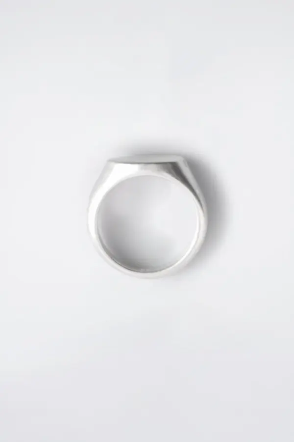 Cos Classic Signet Ring - Silver-colored