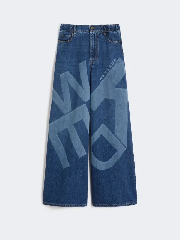 Max Mara Laser-cut Logo Authentic Cotton Denim Jeans