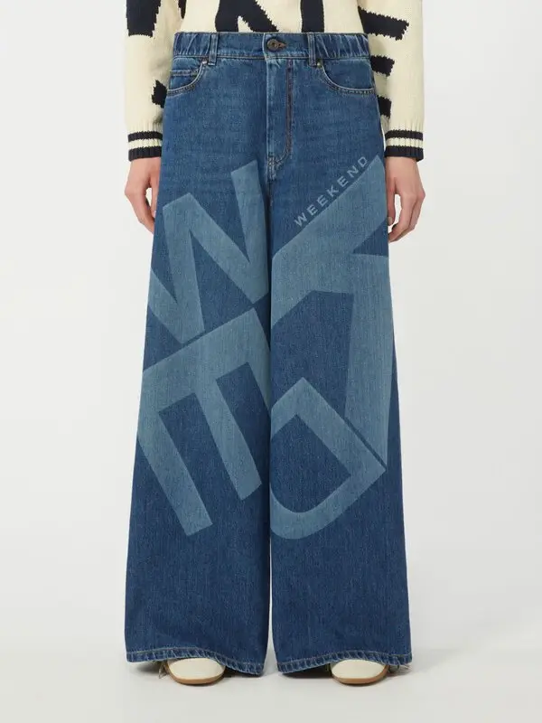 Max Mara Laser-cut Logo Authentic Cotton Denim Jeans