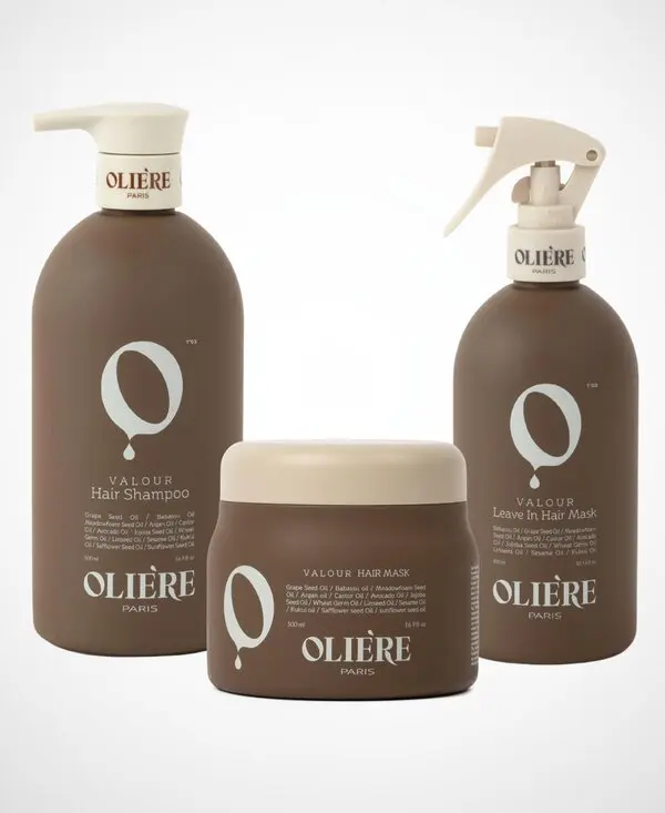 OLIERE PARIS Valour Essential Smoothing Hair Care Trio $219 Value - No Color