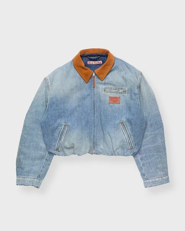 Acne Studios Denim Bomber Jacket - Mid Blue