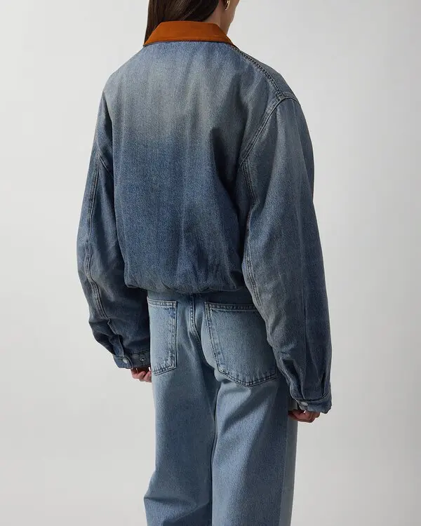 Acne Studios Denim Bomber Jacket - Mid Blue
