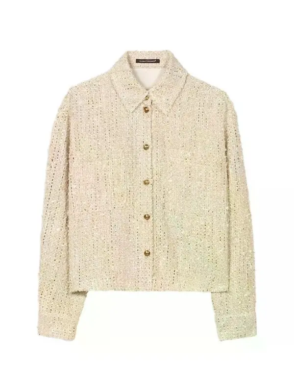 LUISA CERANO Buttoned Tweed Overshirt