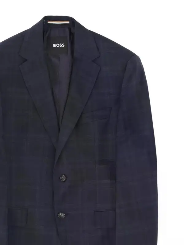 BOSS Plaid-pattern Suit - Blue
