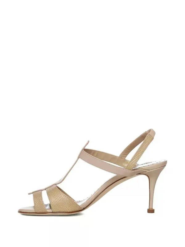 Manolo Blahnik T-strap Heeled Sandals