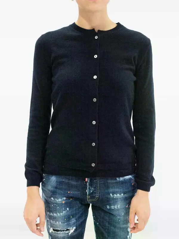 LA ROSE Buttoned Cashmere Cardigan