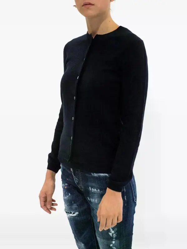 LA ROSE Buttoned Cashmere Cardigan